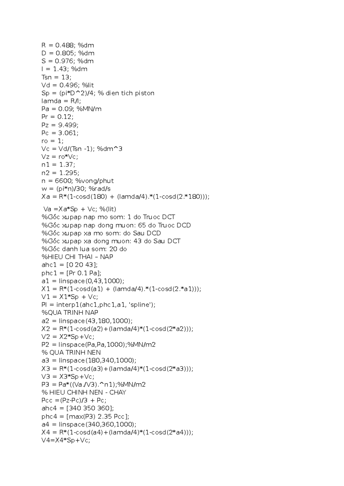 Code matlab - hdfhd - R = 0 88 ; %dm D = 0; %dm S = 0. 976 ; %dm l = 1 ...