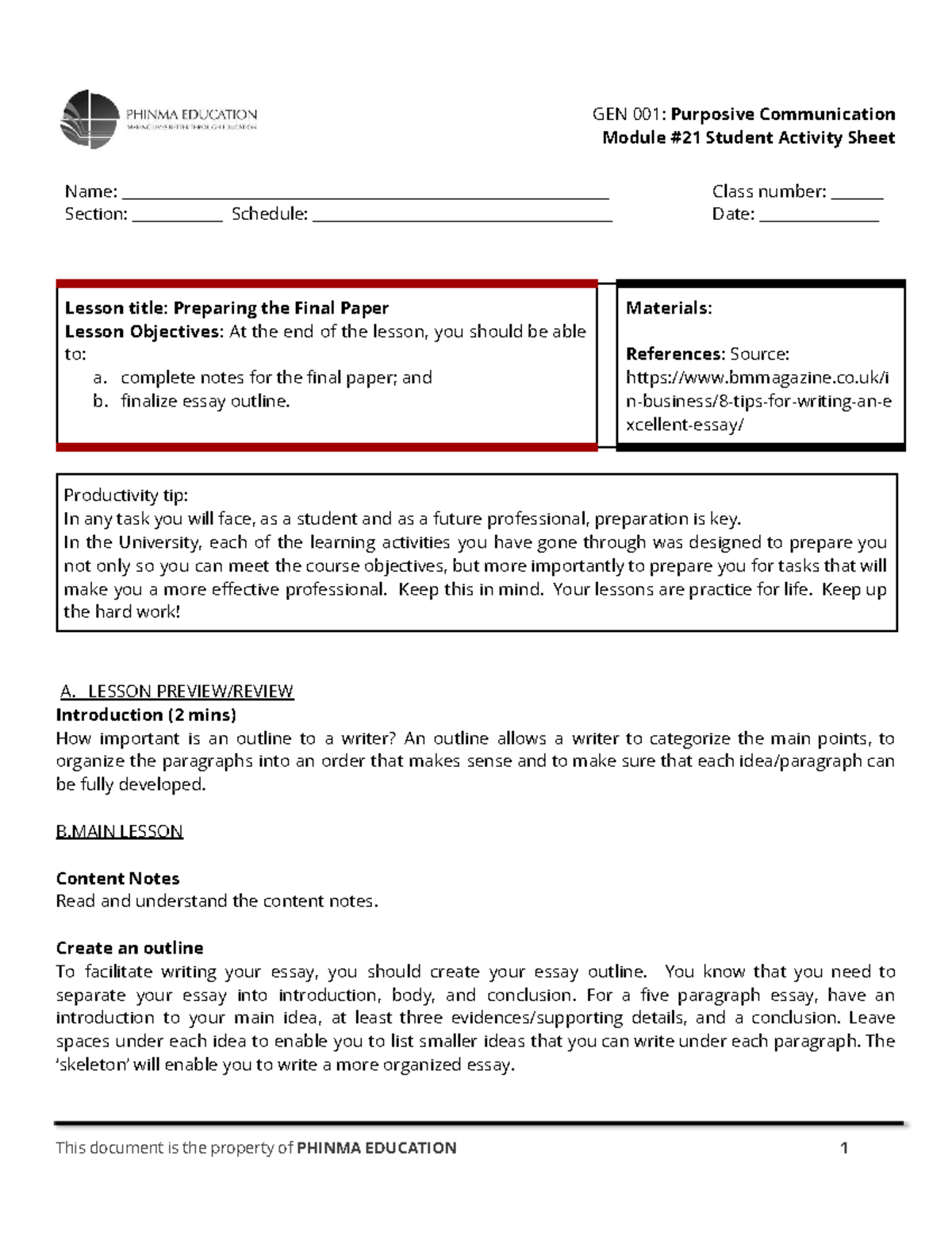 GEN 001 SAS#21 2324 - This file contains Questions about the following ...