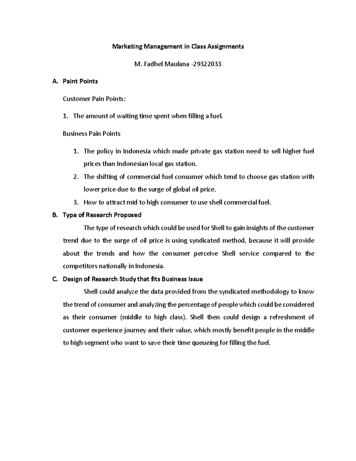 Marketing Management in Class Assignments - Fadhel Maulana - A. Paint ...