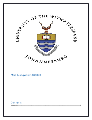 Tut Set 3 Model Solution - CIVN2013 – Introduction to Environmental Engineering Tutorial Set No ...