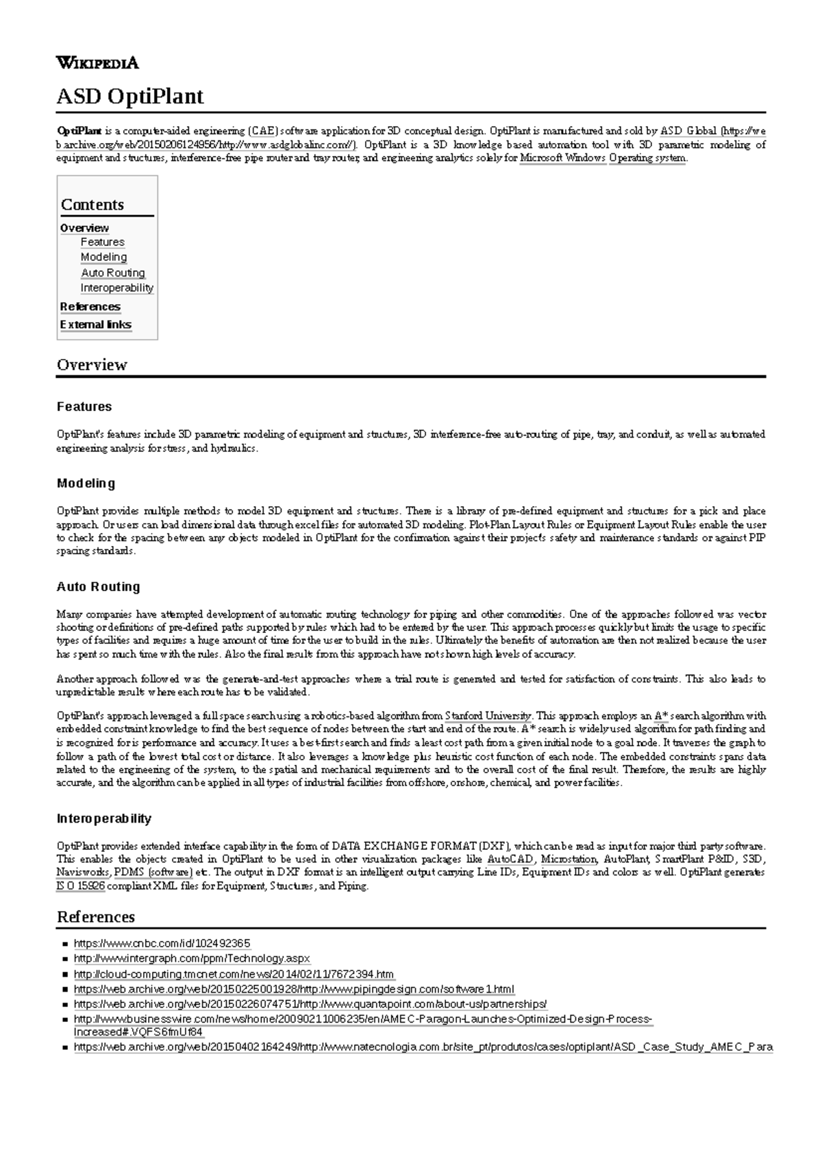 ASD Opti Plant - ASD OptiPlant OptiPlant is a computer-aided ...