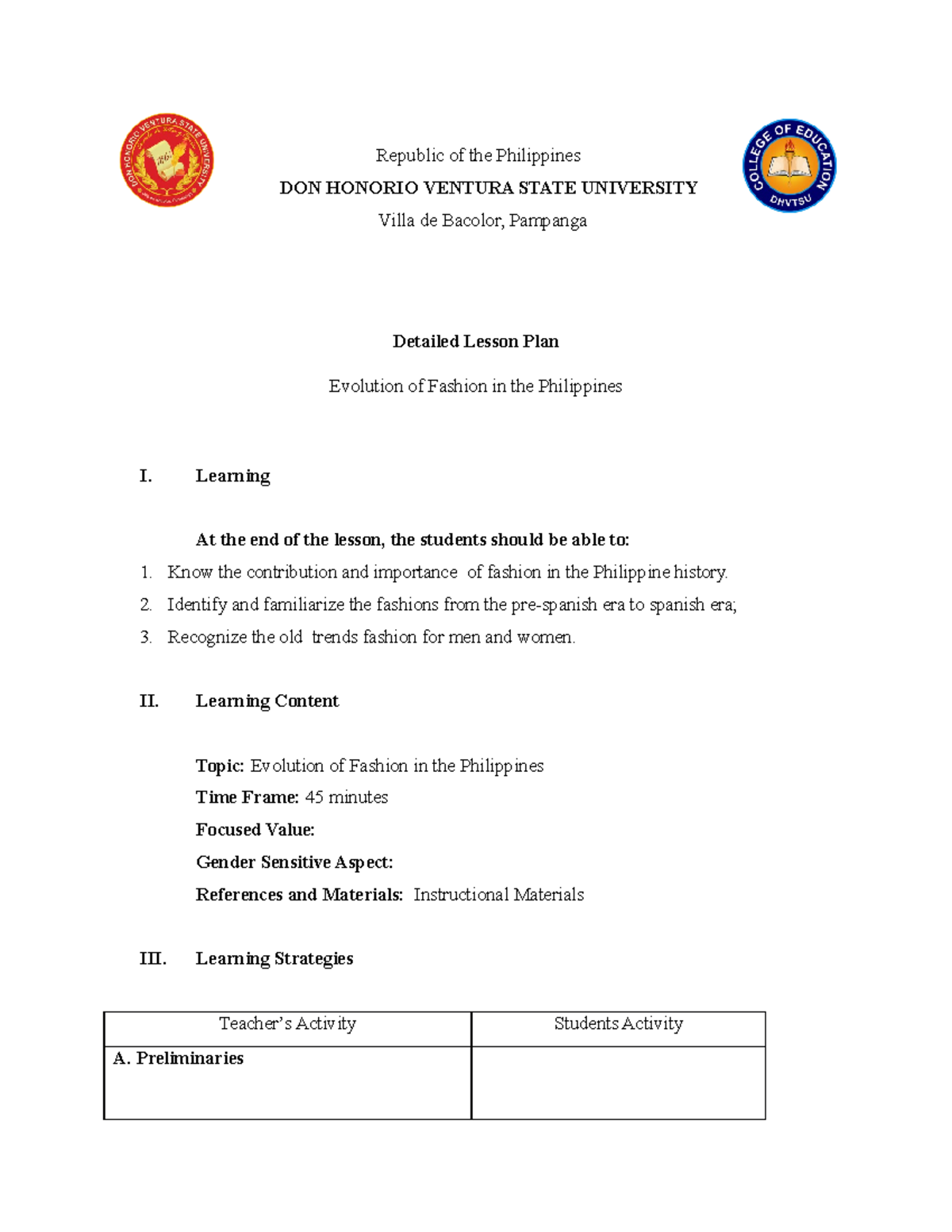 Julia Cristel Ibay Detailed Lesson Plan - Republic of the Philippines ...