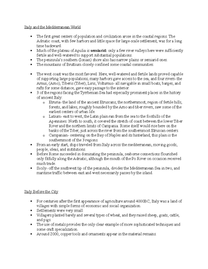 A Brief History of the Romans Chapter 1 Notes - A Brief History of The ...