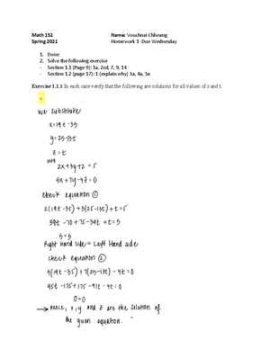 Math 152 homework 2 - Math 152 Name: Vouchnai Chheang Spring 2021 ...