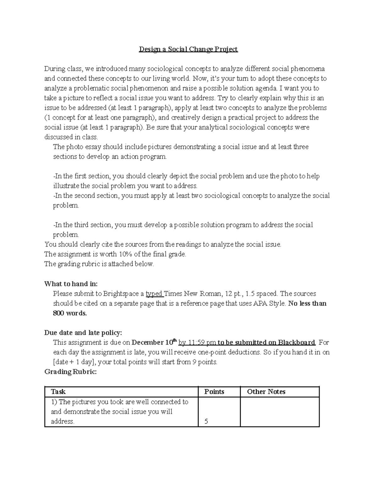 Untitled document - Social Change Project - Design a Social Change ...