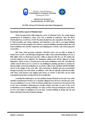 Razalan, Darryl C. - Reflection Paper Form (Budget Planning) - GRADUATE ...