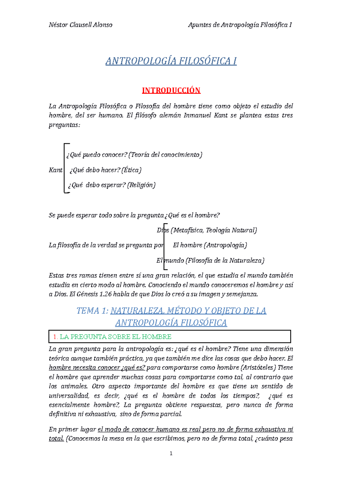 Antrop~1 - Apuntes de Antropología Filosófica. - ANTROPOLOGÍA ...