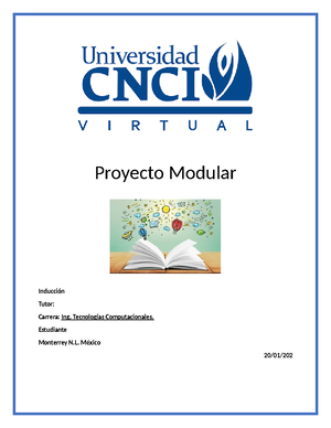 M8 teorias educativas proyecto integrador - UNIVERSIDAD CNCI VIRTUAL CENTRO DE ENLACE CAMPUS ...