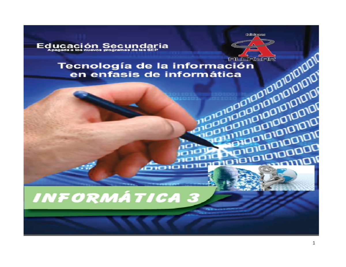 (3) Informática Guía 1Alcazar - INFORMÁTICA 3ro. UNIDADDIDÁCTICA ...