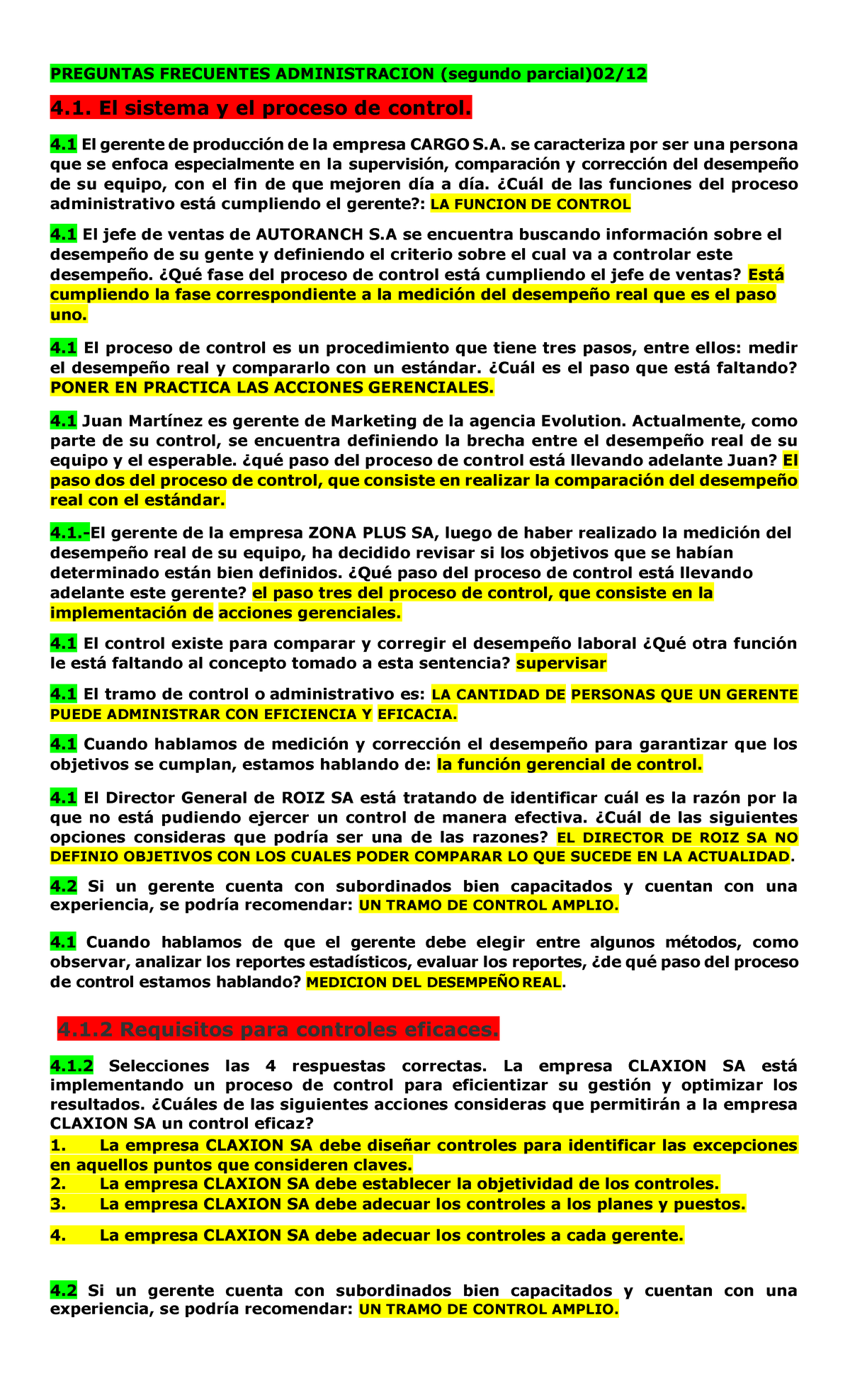 Preguntas Frecuentes Administracion - PREGUNTAS FRECUENTES ...