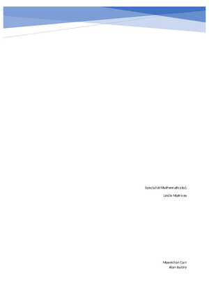 IA1 PSMT Unit 3 (Leslie matrix and modelling animal population) - Over ...