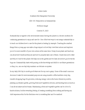 BUS 210 module 1 journal - Leadership Assessment and Reflection Alexis ...