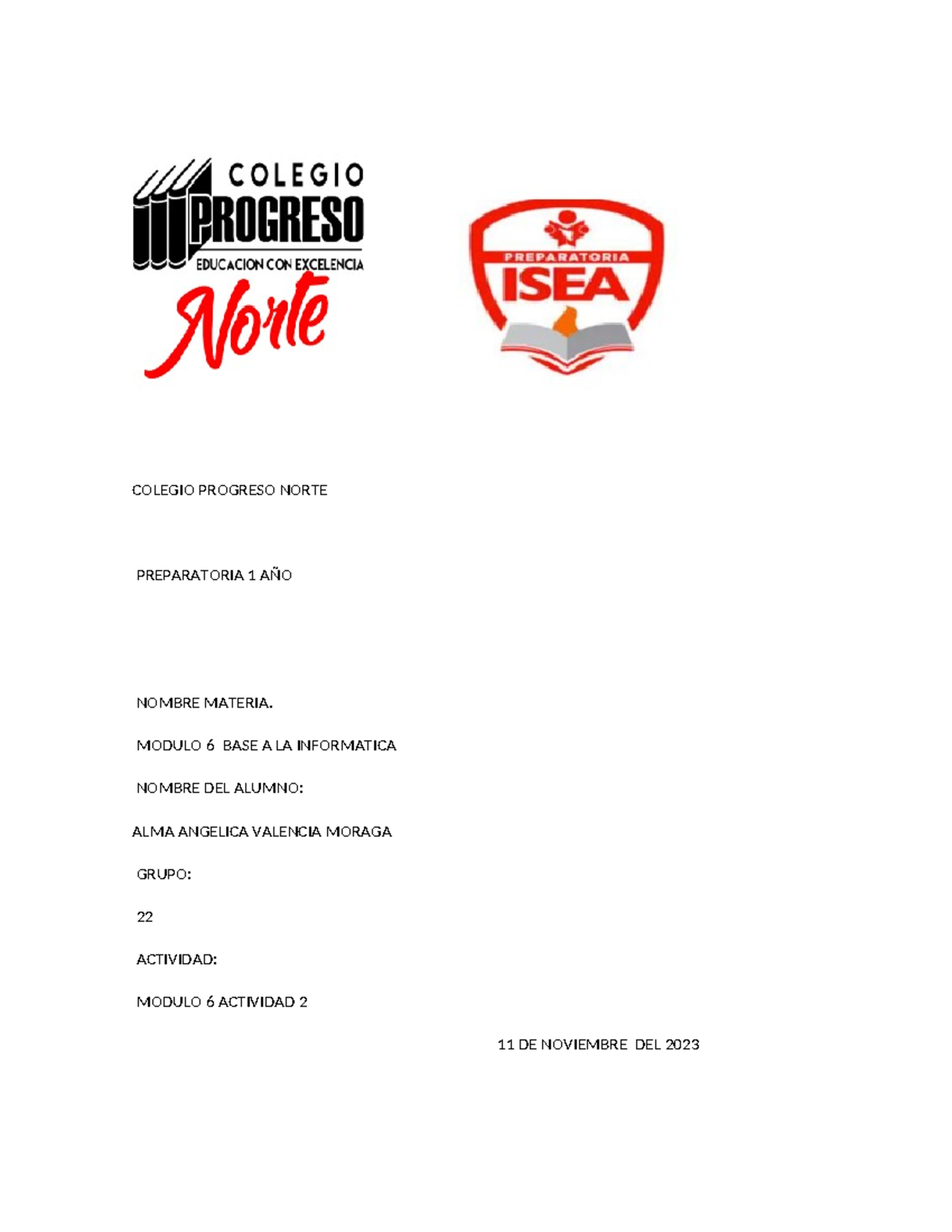 Colegio Progreso NORT8 - COLEGIO PROGRESO NORTE PREPARATORIA 1 AÑO ...