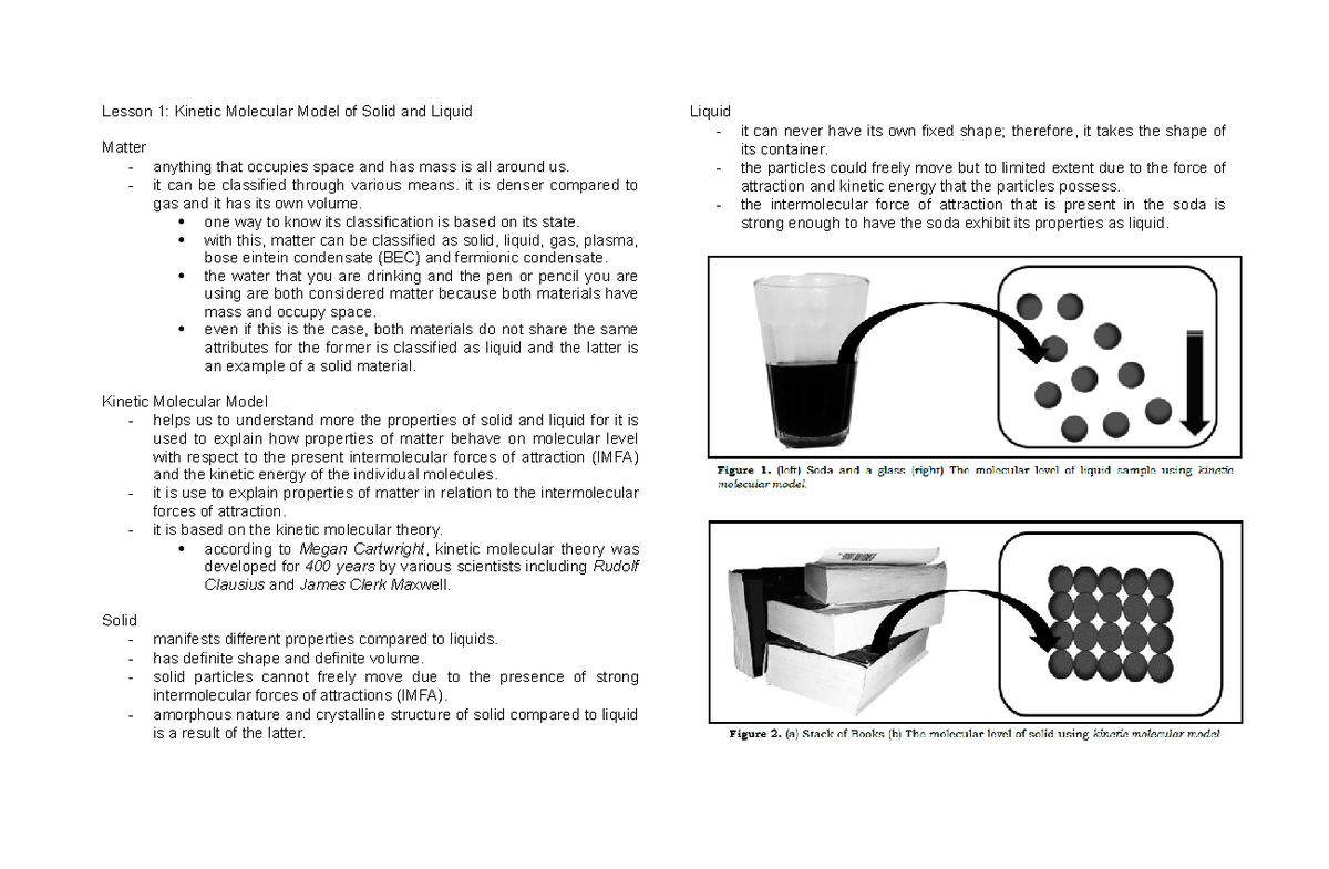 Kinetic Molecular Theory Of Solids