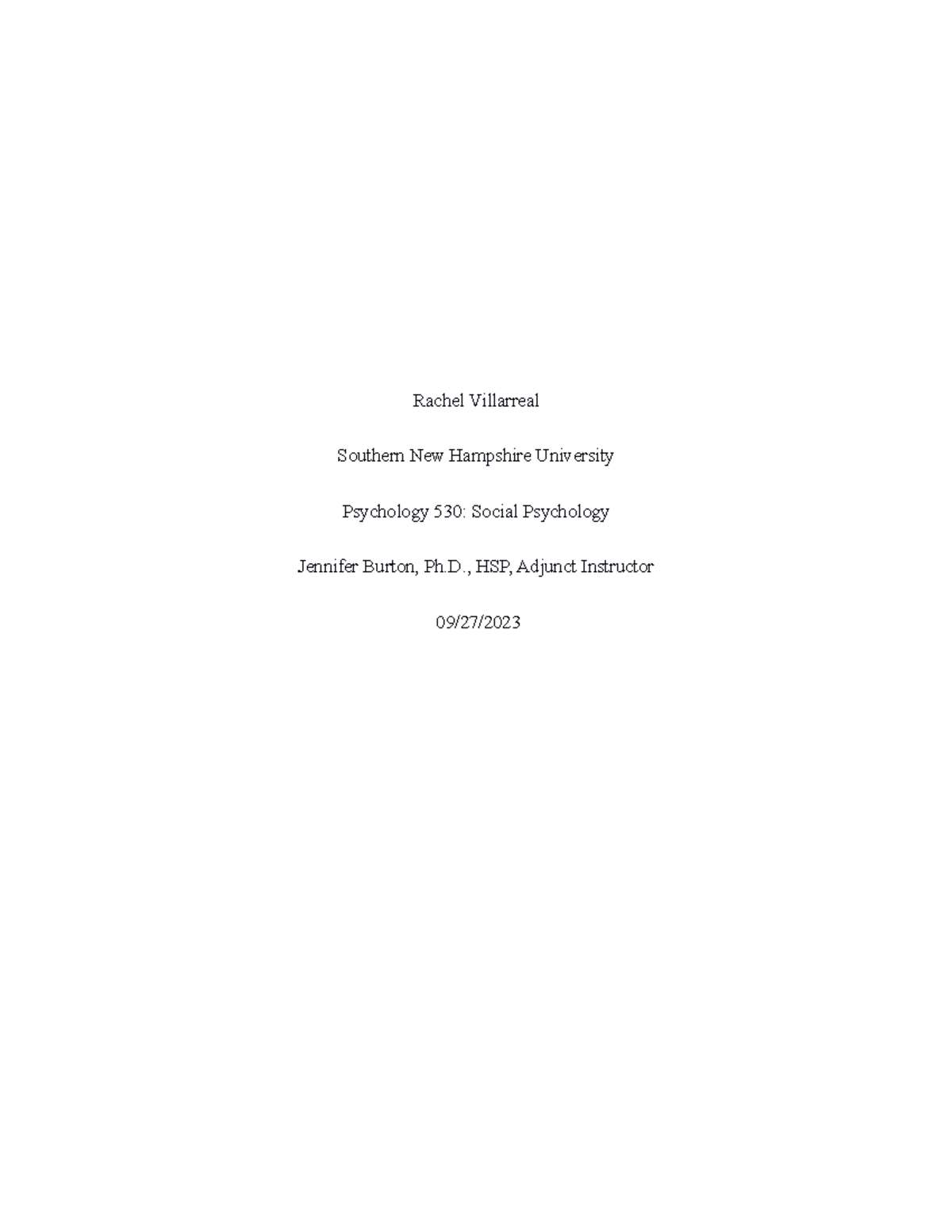 2.2 Short Paper Impression Management - Rachel Villarreal Southern New ...