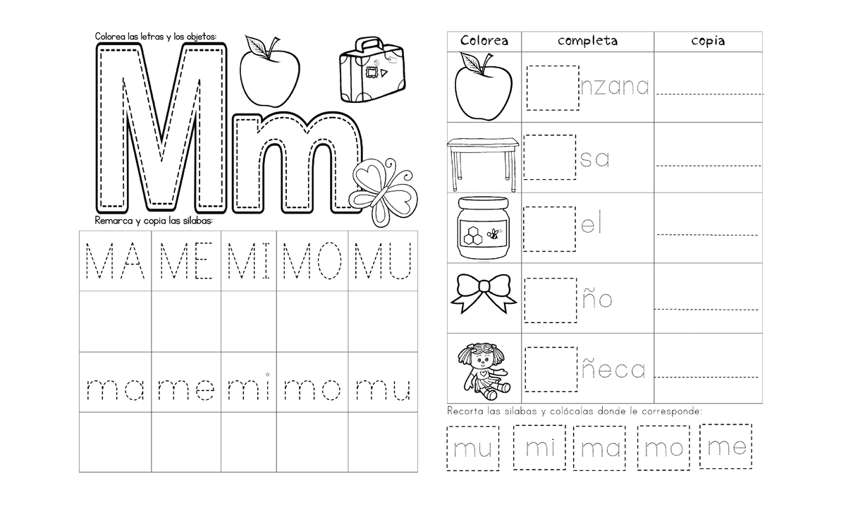 Guías letras L,M,N,P,S,T - Linceciatura Educacion Infanti - Studocu