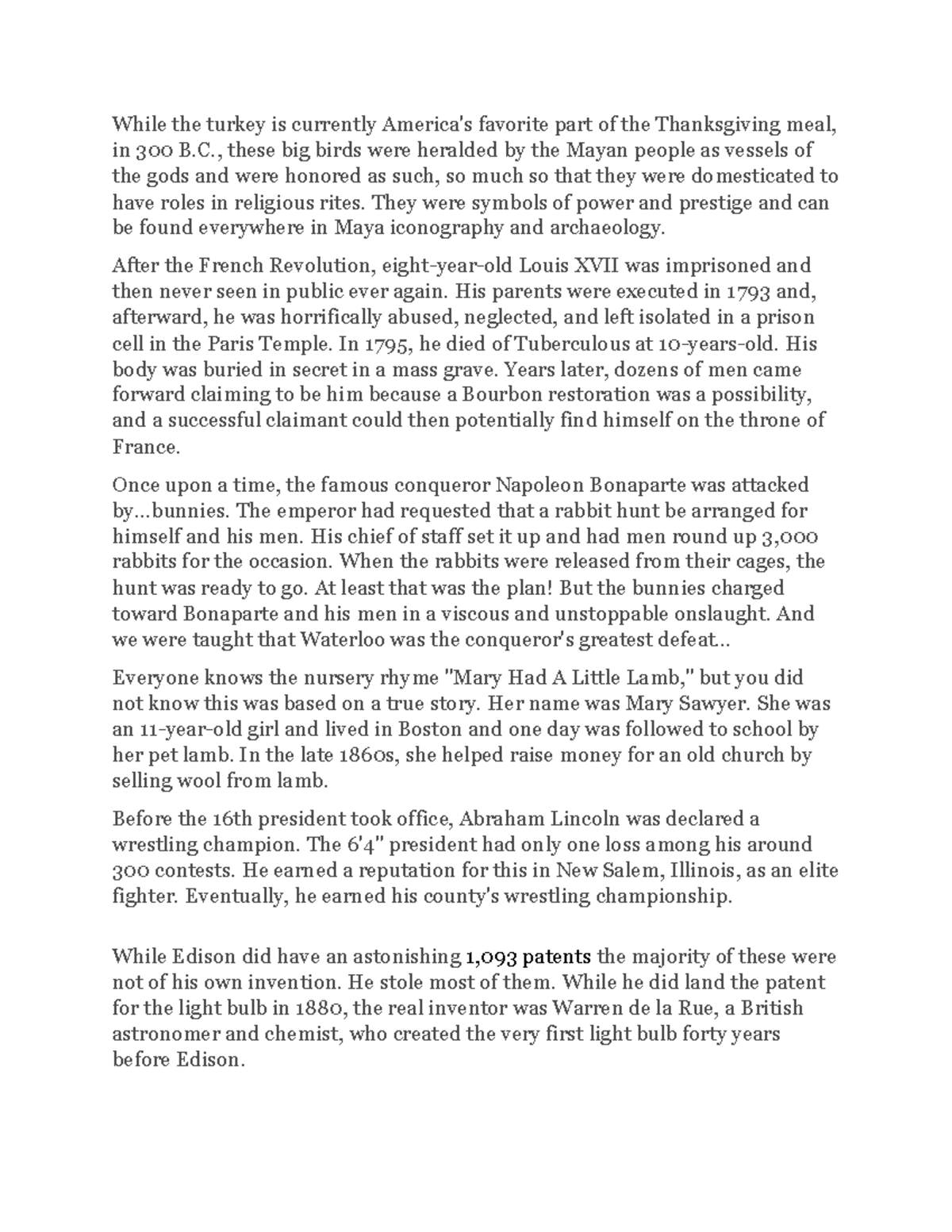 Document 6 - Dr. Michael Kendrick - While the turkey is currently ...