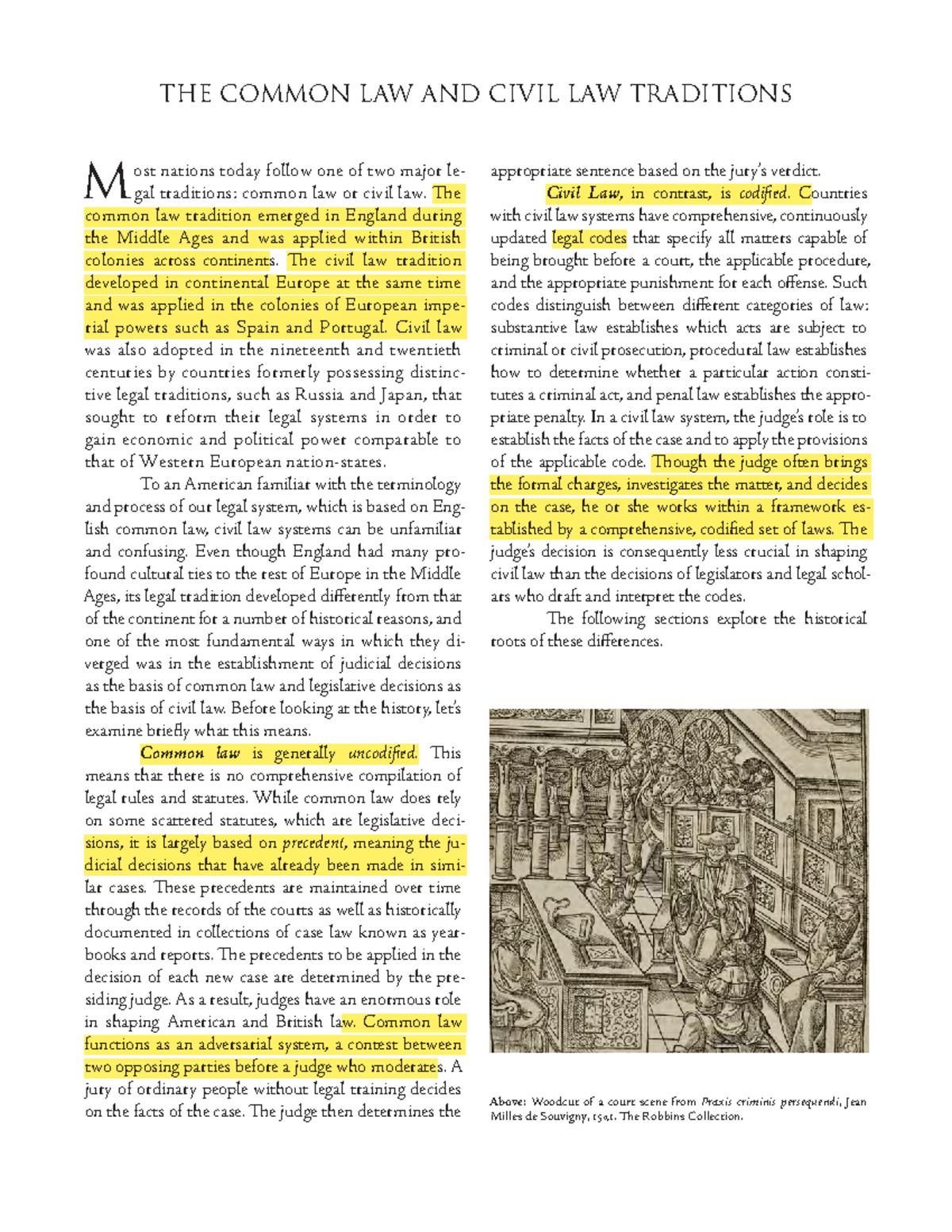 Common Law Civil Law Traditions - M ost nations today follow one of two ...