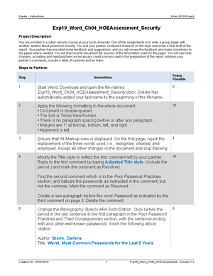 Exp22 Word Ch04 ML1 Design - Designing a Web Site Shannon Lee Table of Contents Proximity and ...