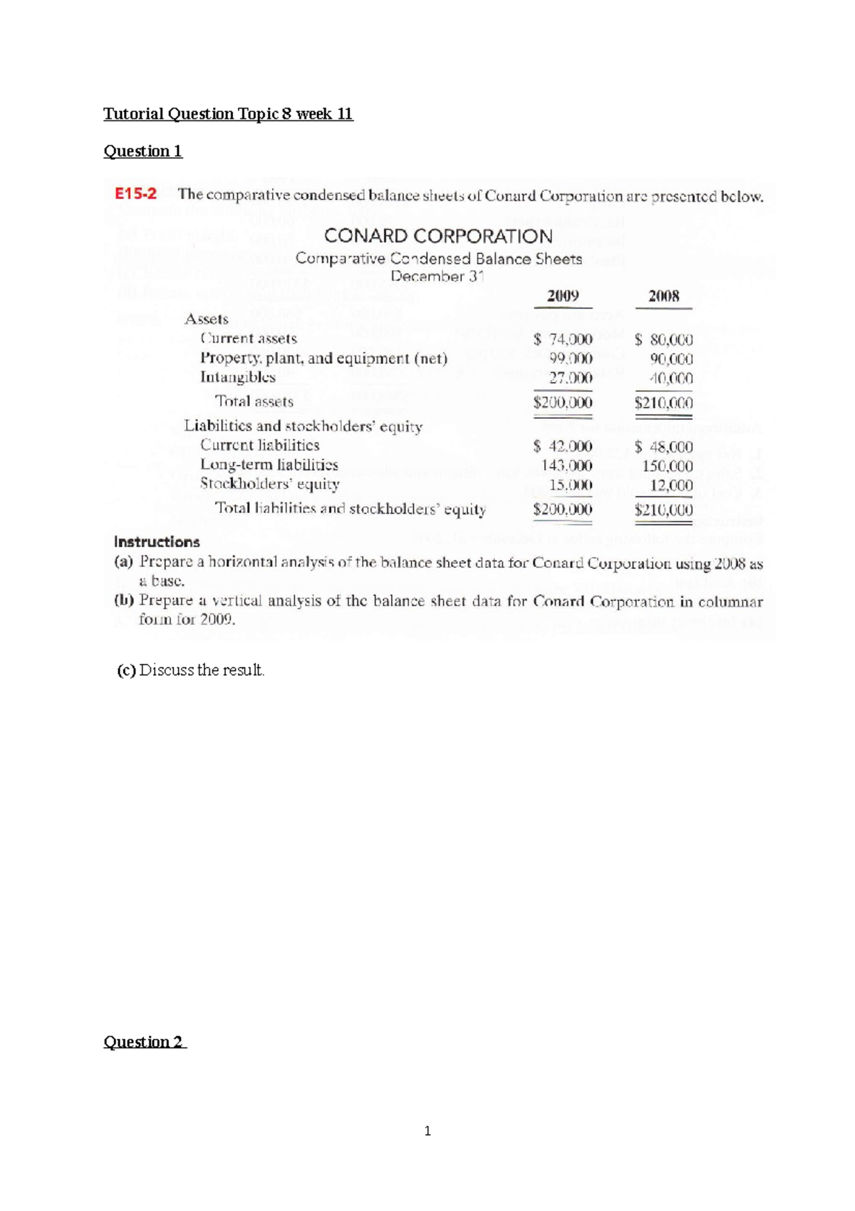 32539 Tuto Topic 8 week 11 - Tutorial Question Topic 8 week 11 Question ...