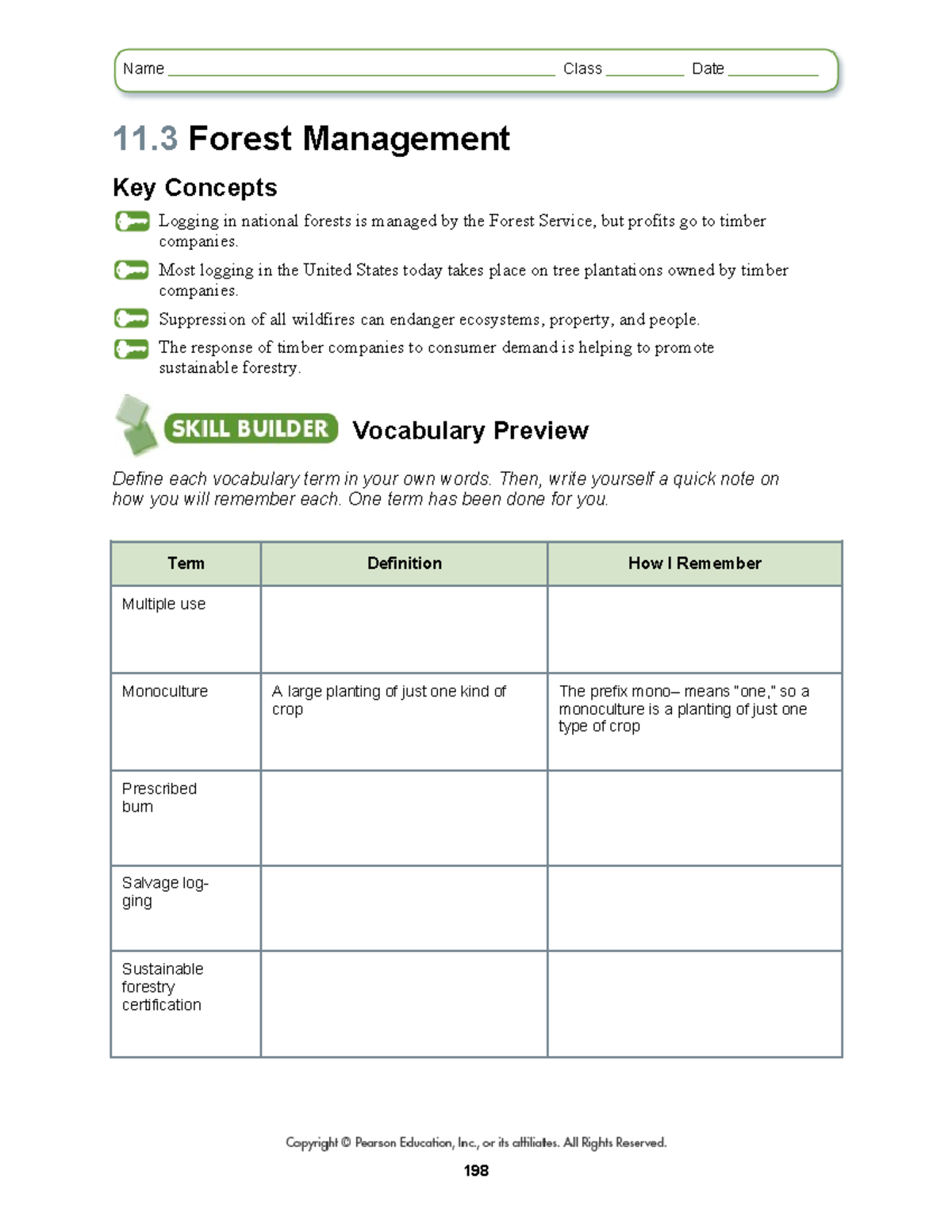 Envsci 11 c11 ws 04-1 2 - it’s for me to cheat - 11 Forest Management ...