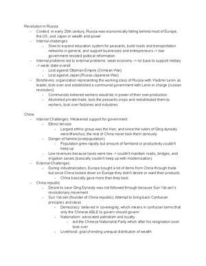 Strayer 18 - AP WORLD HISTORY NOTES! - Industrial Revolution Context ...