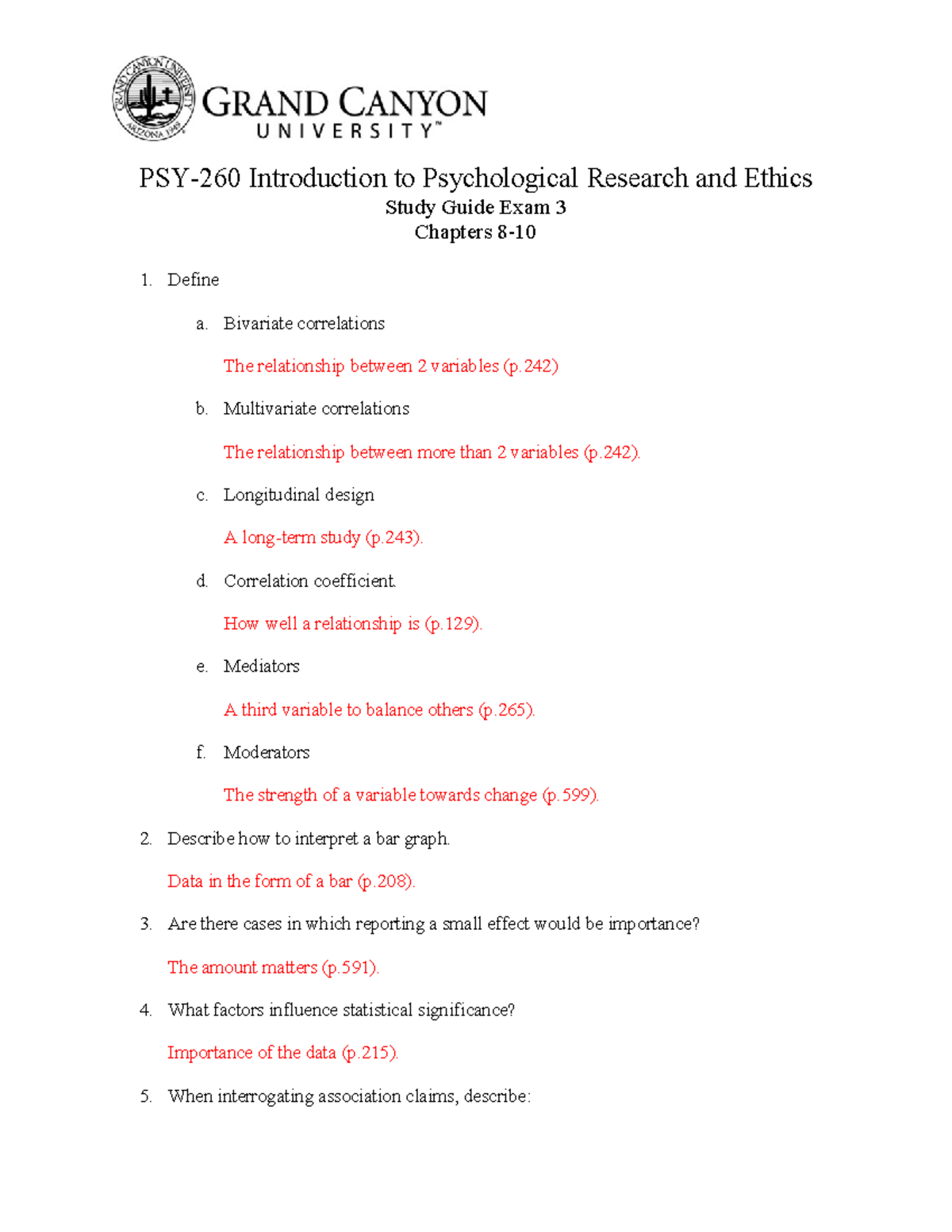 PSY260-Q-SG3 Exam 3 Topic 6 - PSY-260 Introduction to Psychological ...