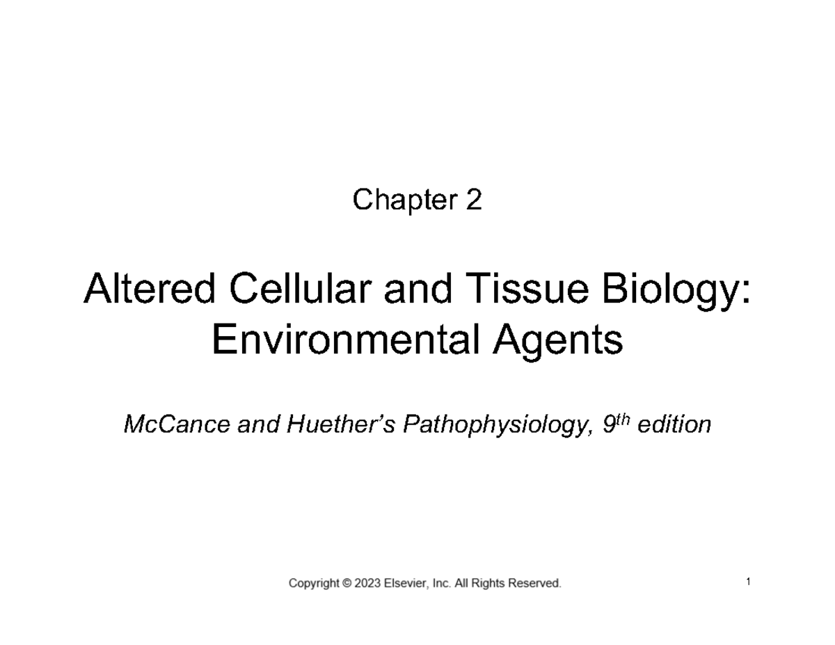 Chapter 002 - powerpoint - Chapter 2 Altered Cellular and Tissue ...