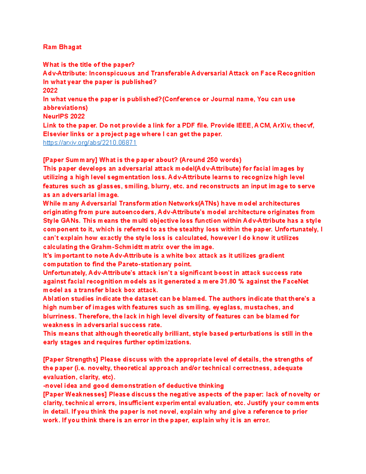 Bhagat RS2 Article 3 Example - Ram Bhagat What is the title of the paper? Adv-Attribute: - Studocu