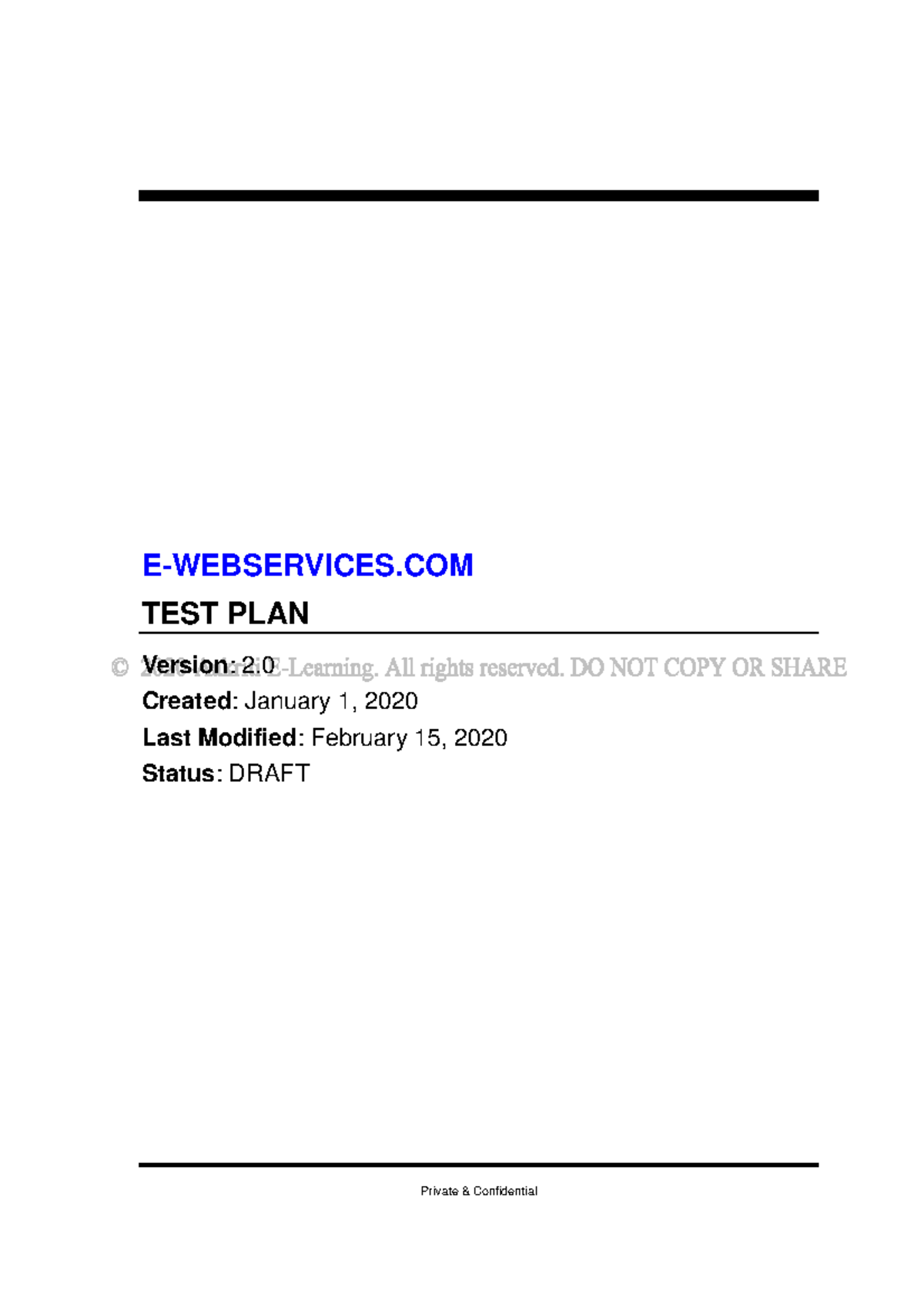 Test+Plan+-+EWeb Services,+Q1+2020 - E-WEBSERVICES TEST PLAN Version: 2 ...