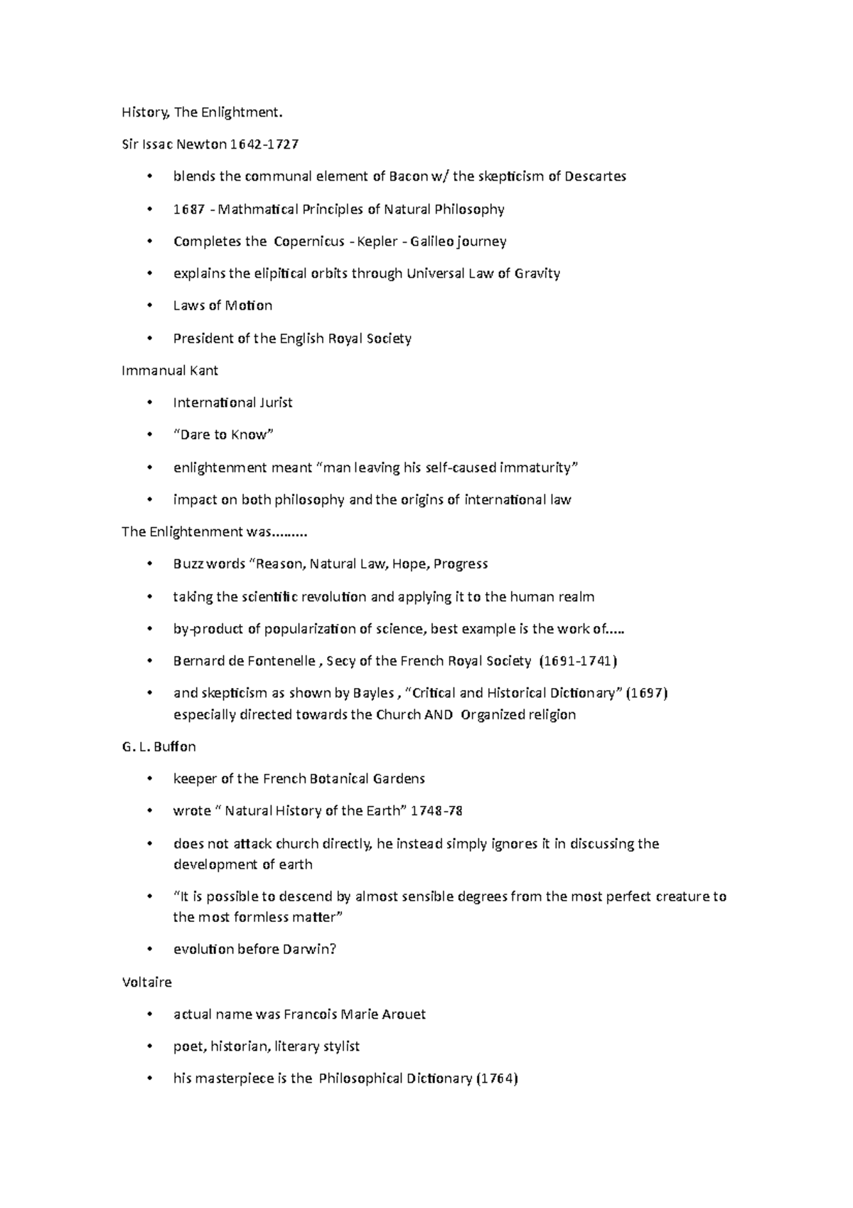 History, The Enlightment - Sir Issac Newton 1642- blends the communal ...