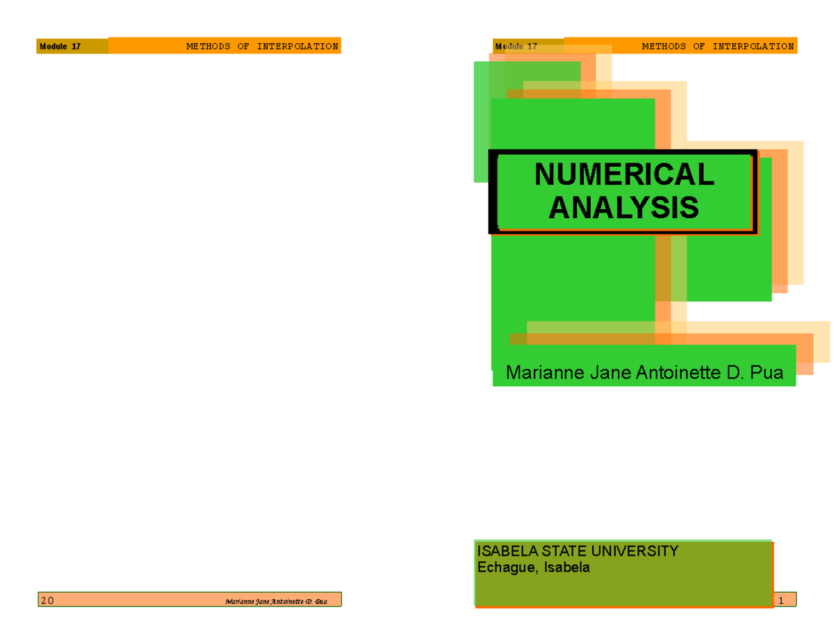 17Newtons-interpolation Final - NUMERICAL ANALYSIS Marianne Jane ...