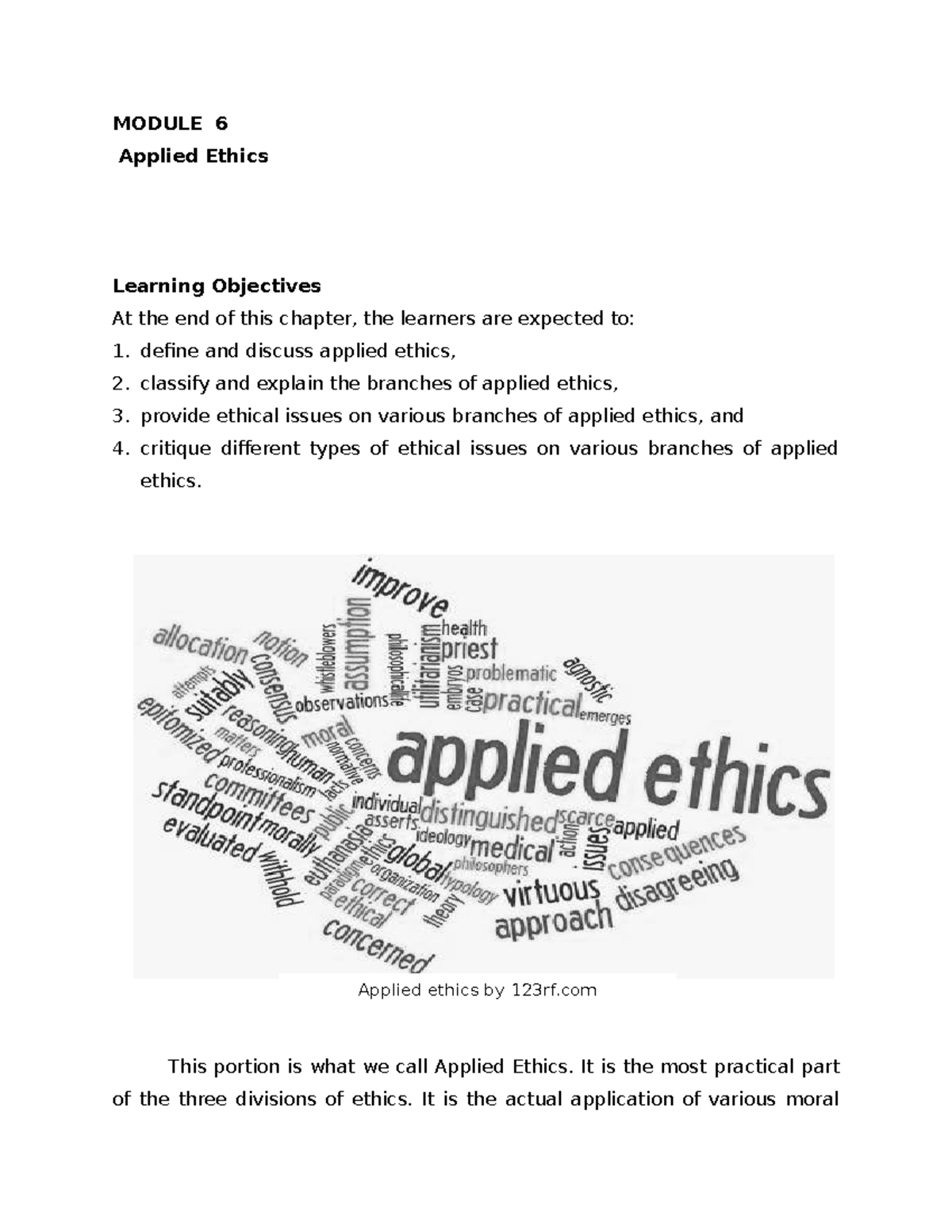 Module 6 Lecture 1 - qwertyuiol,mnbshxehdnejkwdew - MODULE 6 Applied ...