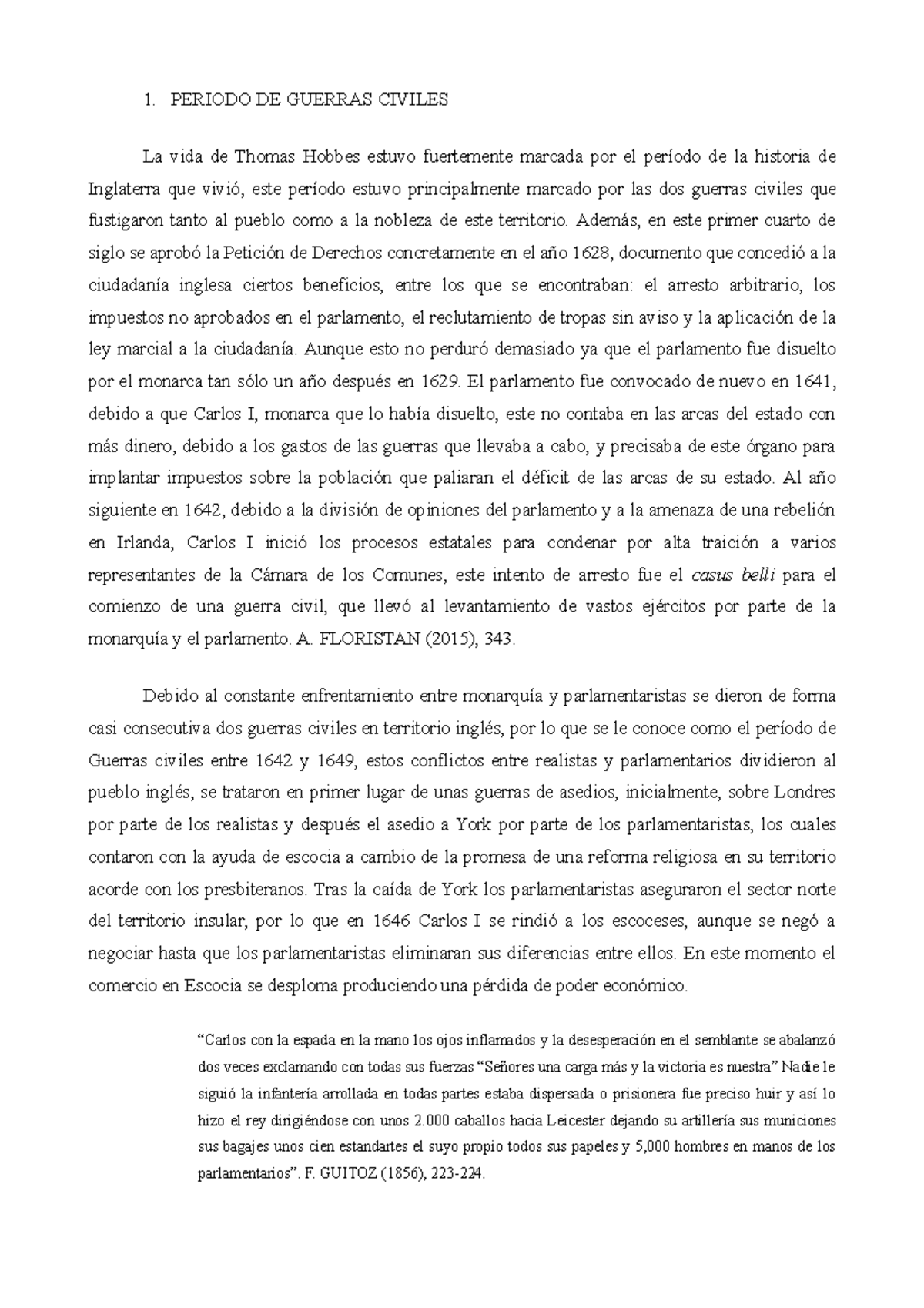 Contexto Hobbes - 1. PERIODO DE GUERRAS CIVILES La vida de Thomas ...