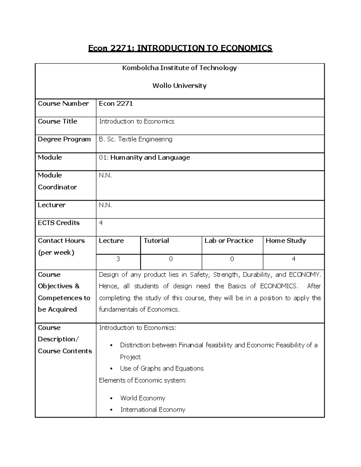 Course outline 1593818054 introduction to economics - Econ 2271 ...