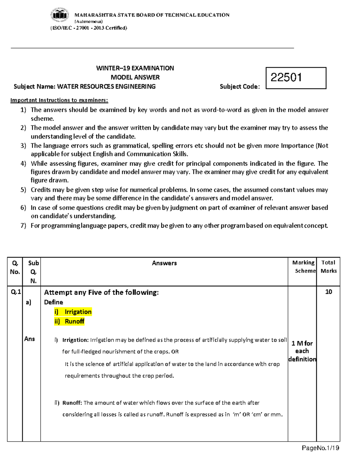 22501-2019-Winter-model-answer-paper[Msbte study resources] - (Autonomous) (ISO/IEC - 27001 ...