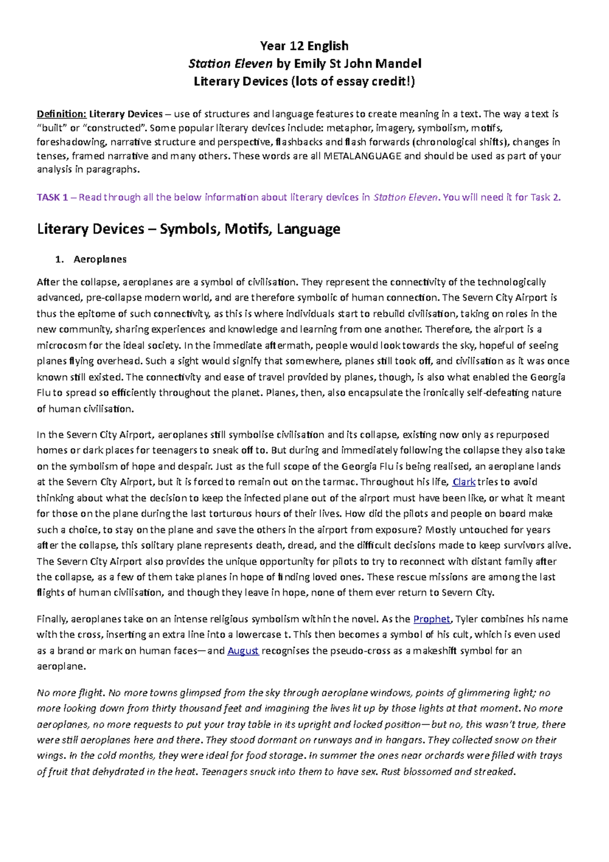 Literary Devices and Features in S11 - NBR 2021 - Year 12 English ...