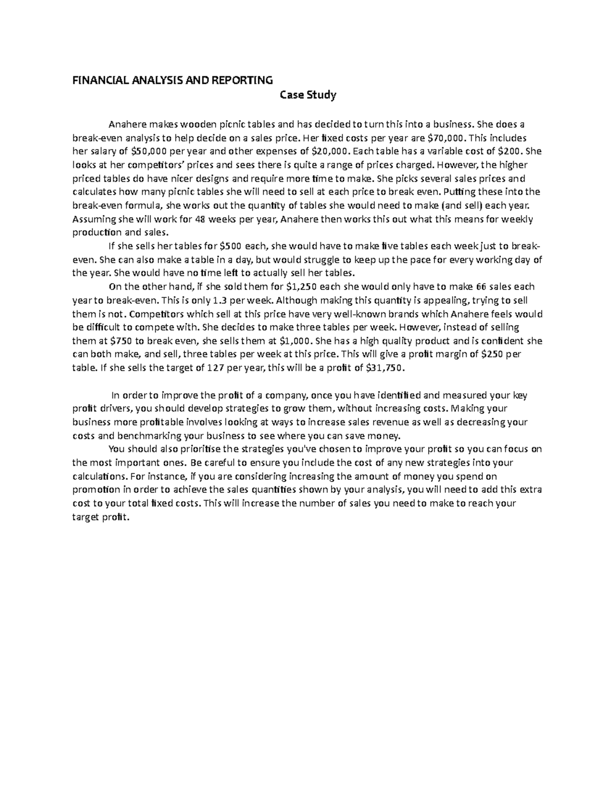 Financial Analysis AND Reporting - FINANCIAL ANALYSIS AND REPORTING ...