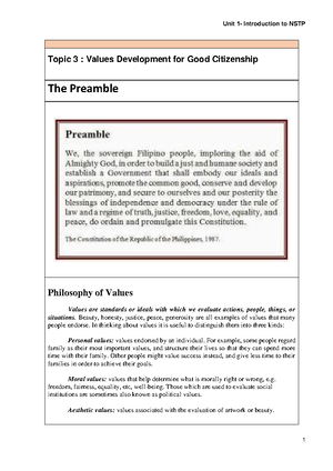 NSTP 1 Topic 2 - About cwts - Topic 2 : The Nature of the Human Person ...