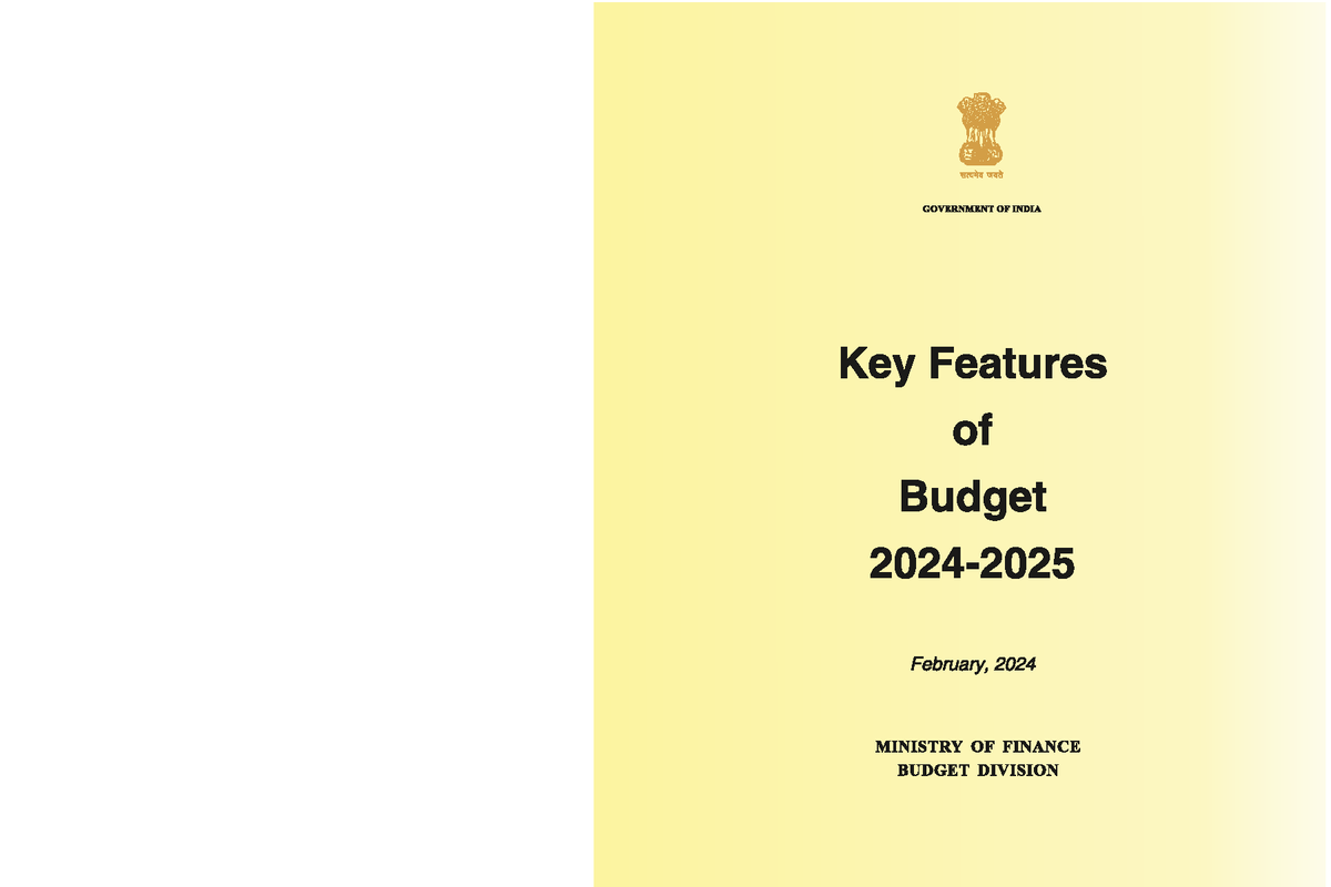 Budget Key Features - Key Features of Budget 2024- February, 2024 ...