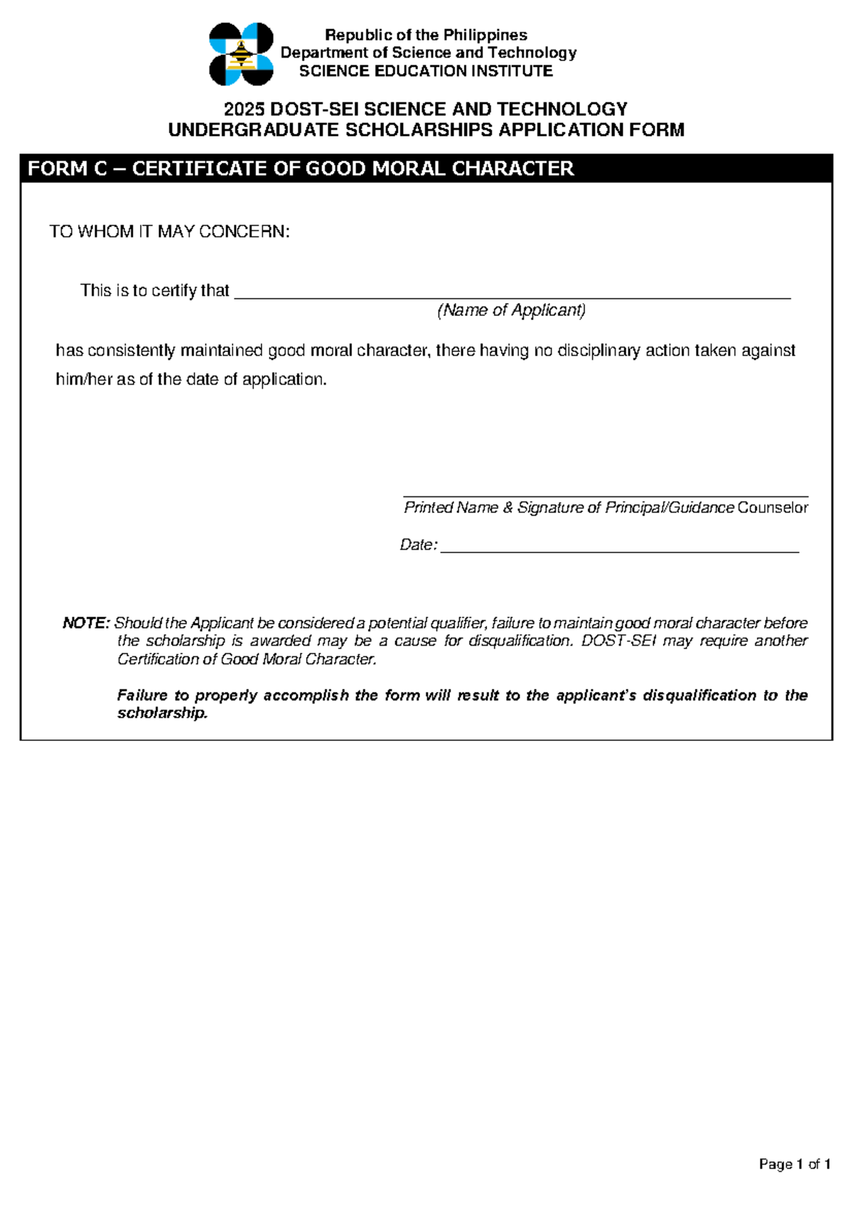 2025 Form C - rrrrrrrrr - Republic of the Philippines Department of ...