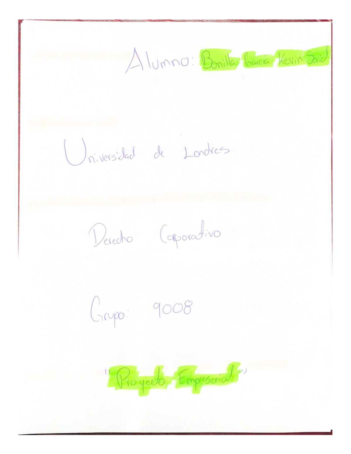 Bonilla García Kevin SAID Proyecto Empresarial - Alumno: Banilla Garcia ...