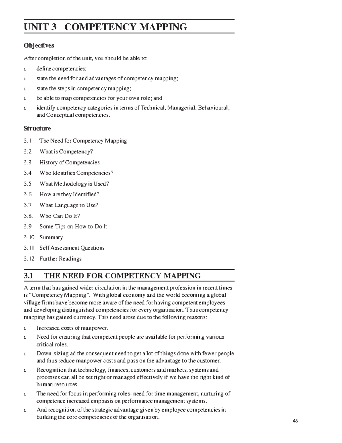 Unit-3 - Vij - Competency Mapping UNIT 3 COMPETENCY MAPPING Objectives ...