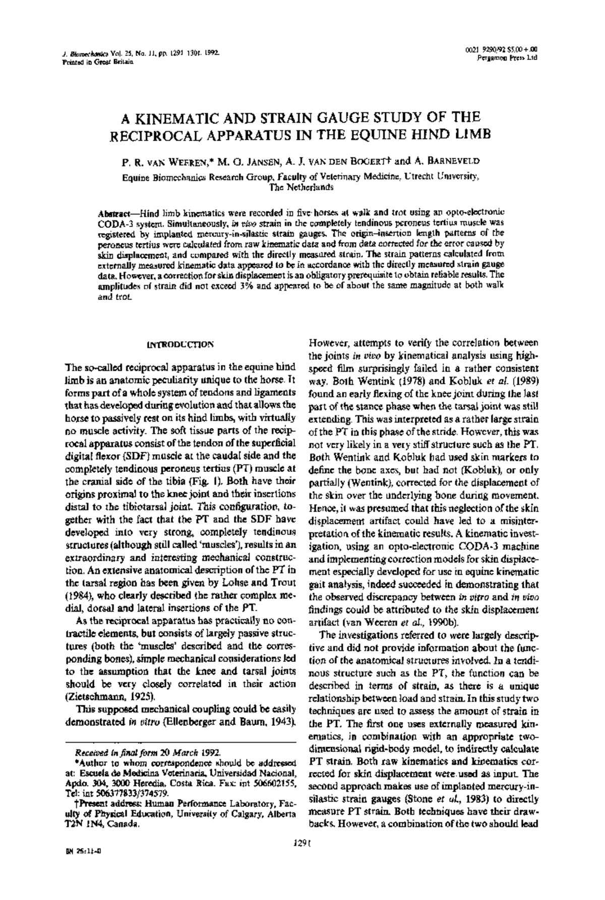 Reciprocal+apparatus - J. Bionrchrmics Vol. 25, No. 11, PP. 1291-1301 ...