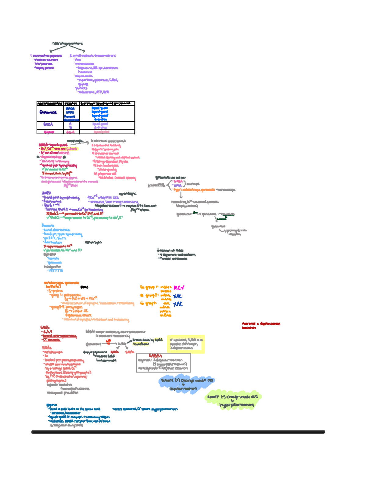 PDA 1 Notes - Neurotransmitters - neurotransmitters uroactive u s ...