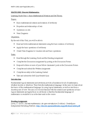 CS2401 Software Engineering 1 Learning guide Unit 1 - CS2401 Learning Guide Unit 1 Overview Unit ...