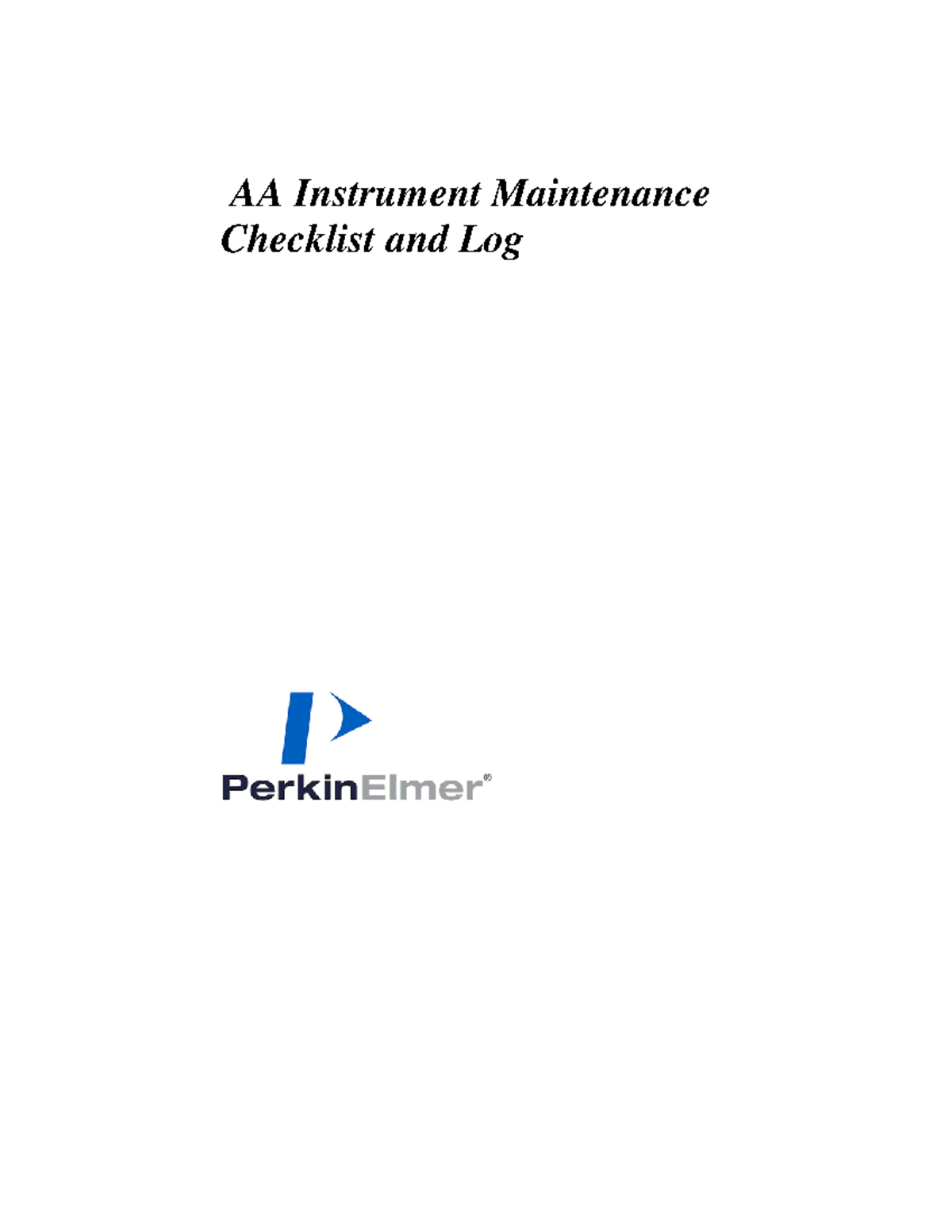 09936550 C AA Instrument Maintenance Checklist and Log - AA Instrument ...