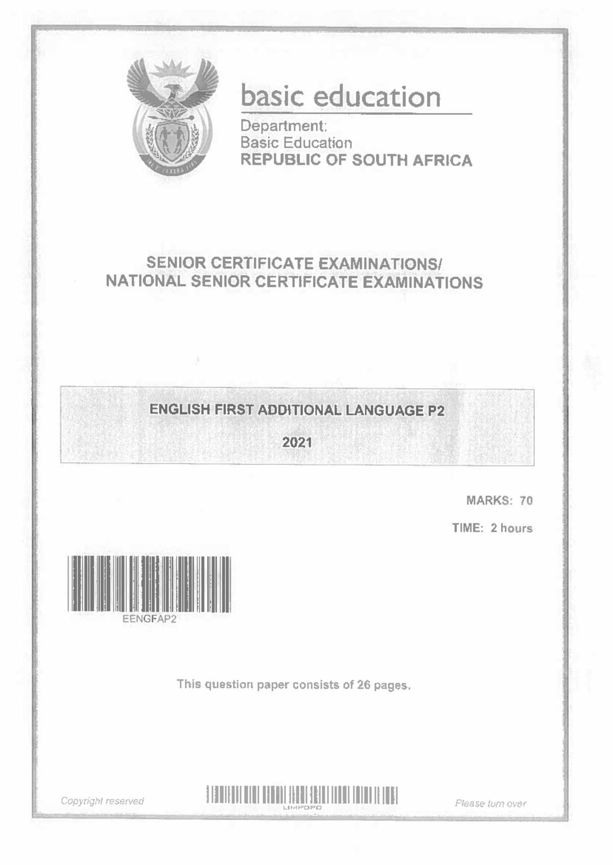 2021 JUNE NSC P 2 - Grade 12 - basic education Department: Basic ...