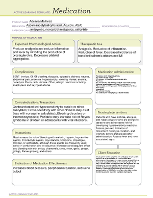 Imodium (loperamide) - ACTIVE LEARNING TEMPLATES Medication STUDENT ...