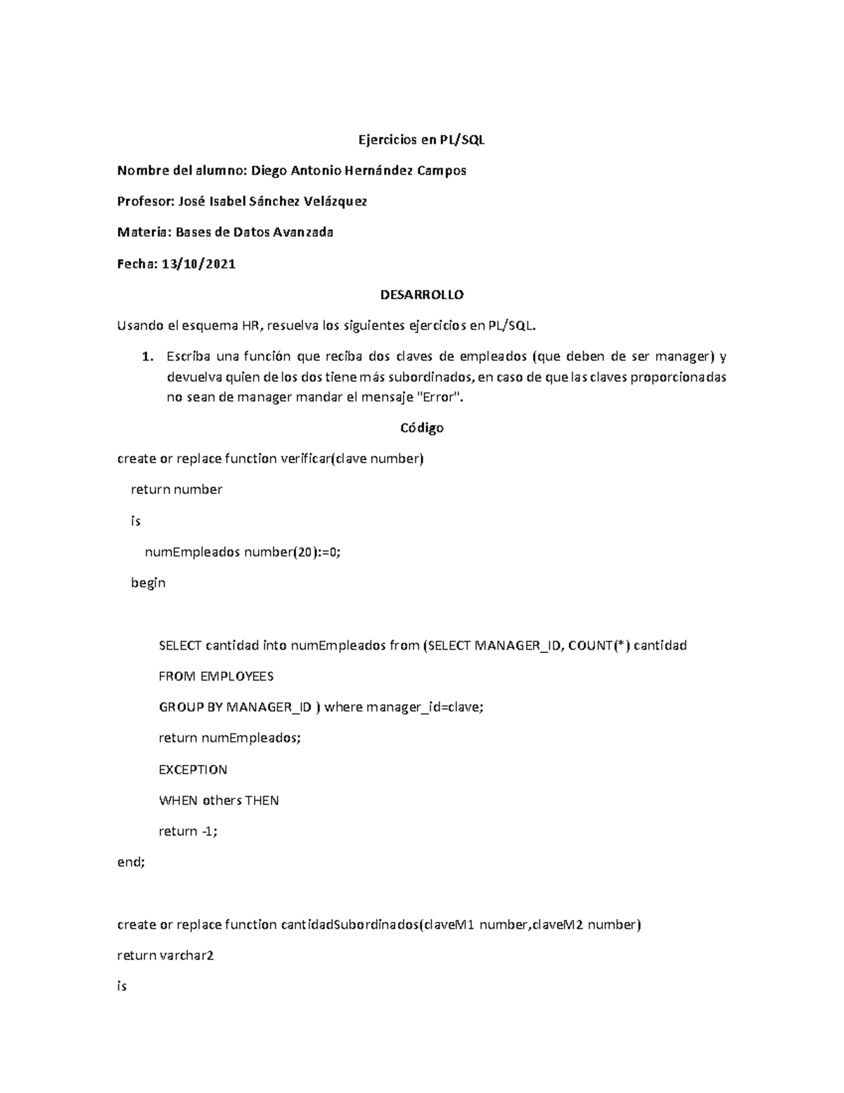 Tarea de base de datos; Consultas en base de datos oracle - Ejercicios ...